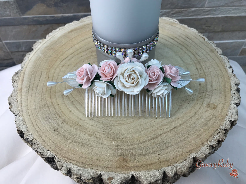 Beloved (Choice of Bud Colour) - Hair Comb – GroovyRuby Ltd