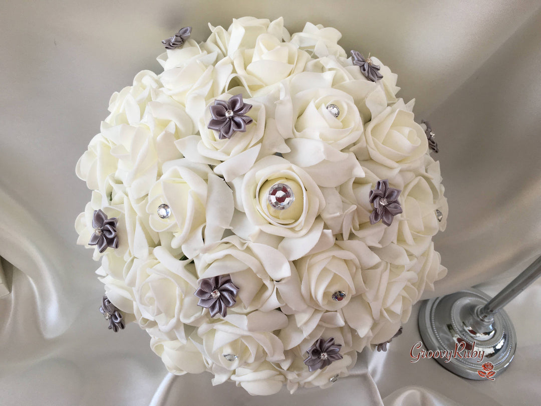 Silver artificial flowers store